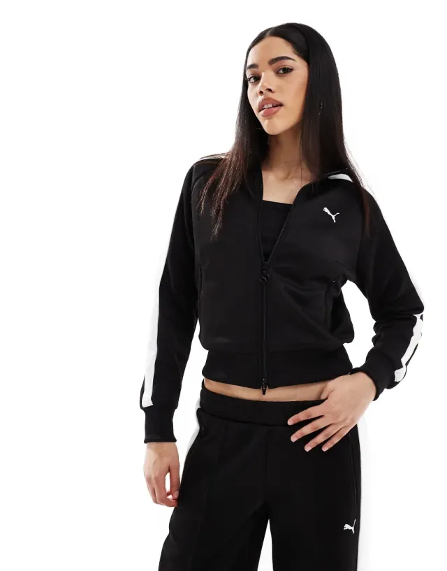 Puma T7 Always On Short Track Jacket In Puma Black | 629796_01 | FOOTY.COM