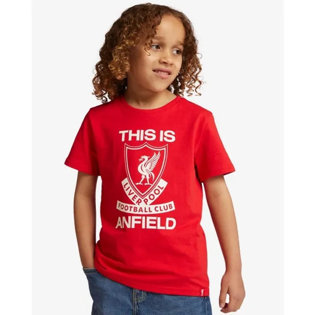 Liverpool FC LFC Junior This Is Anfield Red Tee | 70588 | FOOTY.COM