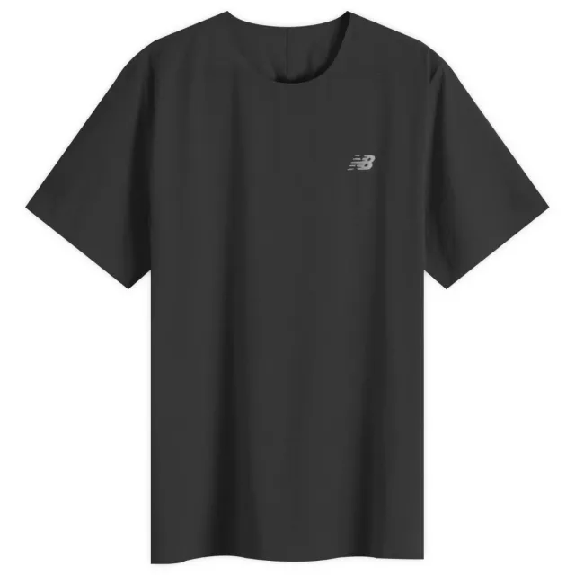 New Balance Men's Race Day Ultra Light T-Shirt in Black Polywoven ...