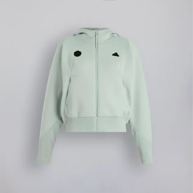 Manchester United x adidas Womens Z.N.E. Full-Zip Hoodie Grey | IN5134 ...