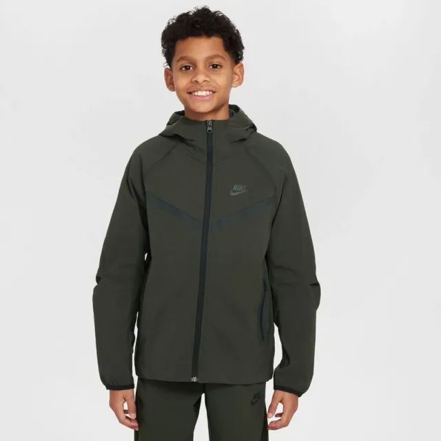 Nike Hoodie Woven Tech Fleece - ['Green'] | HQ8911-355 | FOOTY.COM