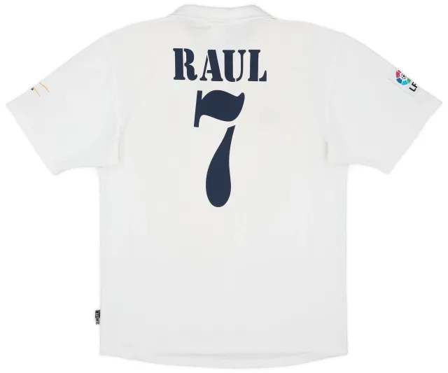adidas 2001 Real Madrid Home Shirt Raul #7 - 6/10 - (M ...