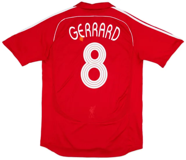 adidas 2006-08 Liverpool Home Shirt Gerrard #8 - 4/10 - (L ...
