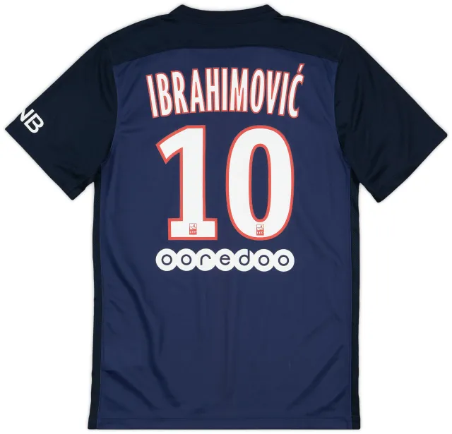 Nike 2015-16 Paris Saint-Germain Home Shirt Ibrahimovic #10 - 8/10 - (S ...