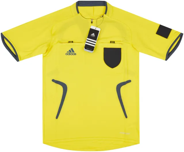 adidas 2007-09 UEFA Champions League Referee Shirt (M) | REF.UCL-YEL-120-Mused | FOOTY.COM
