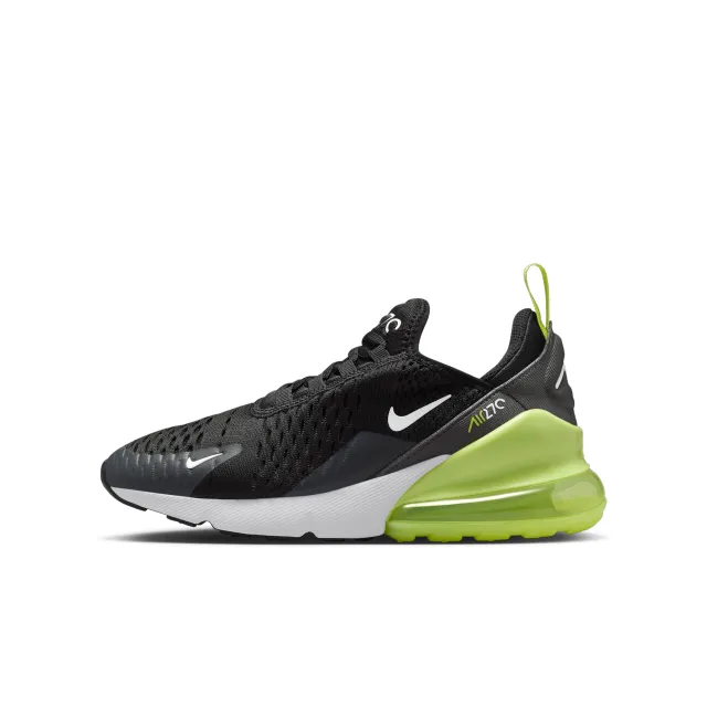 Nike black & green air max 270 Youth trainers | 943345-704 | FOOTY.COM