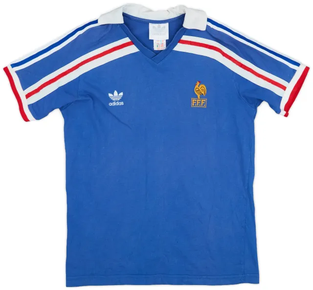 adidas 1996 France 1985-90 Retro Home Shirt - 7/10 - (L ...