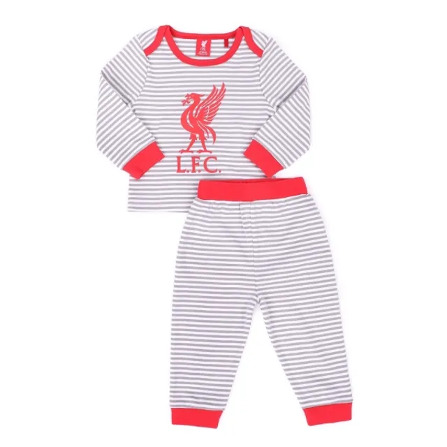 Liverpool FC LFC Baby Long Pyjamas Set Grey | 76426 | FOOTY.COM