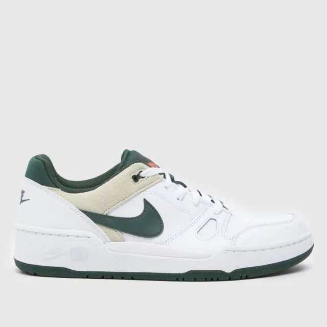 Nike full force low trainers in white & green | HF1739-100 | FOOTY.COM