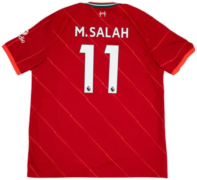 Nike 2021-22 Liverpool Home Shirt M.Salah #11 - 8/10 - (3XL) | LIVH21-656 | FOOTY.COM