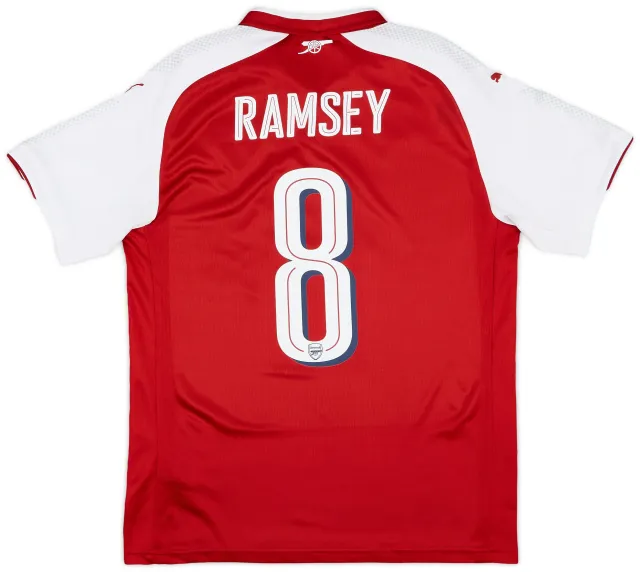 Puma 2017-18 Arsenal Home Shirt Ramsey #8 - 9/10 - (M ...