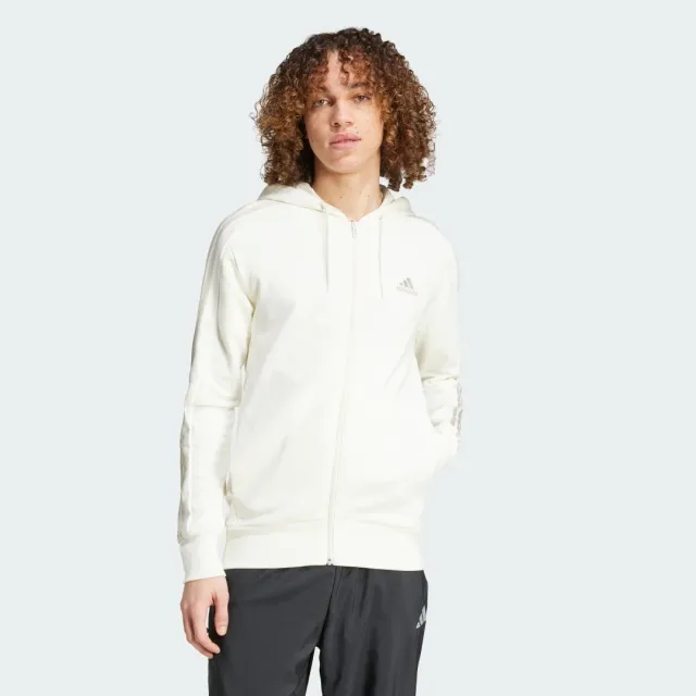 adidas Essentials French Terry 3-Stripes Full-Zip Hoodie | IS1373 ...