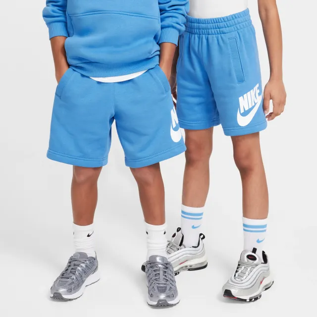 Nike Sportswear Club Fleece Older Kids' French Terry Shorts - Blue ...