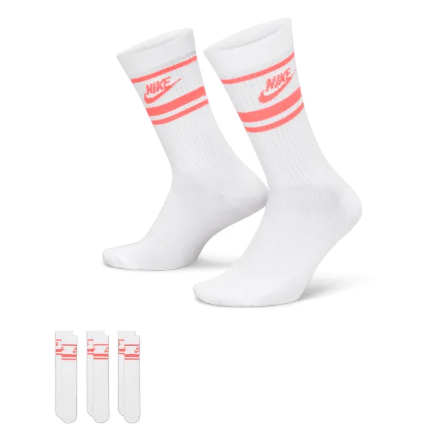 Nike Sportswear Dri-FIT Everyday Essential Crew Socks (3 Pairs) - White ...