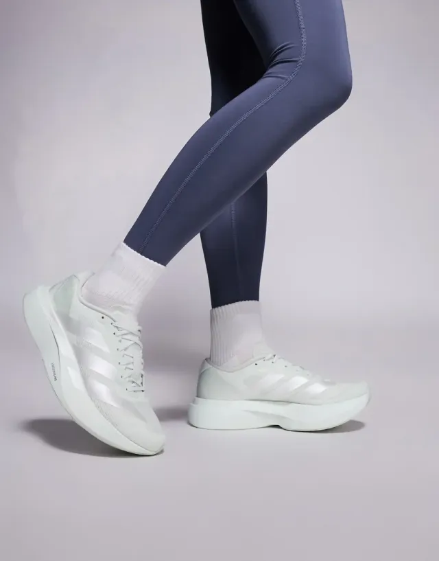 Adidas Running Adizero Evo Sl Trainers In Sage Green | JR5840 | FOOTY.COM