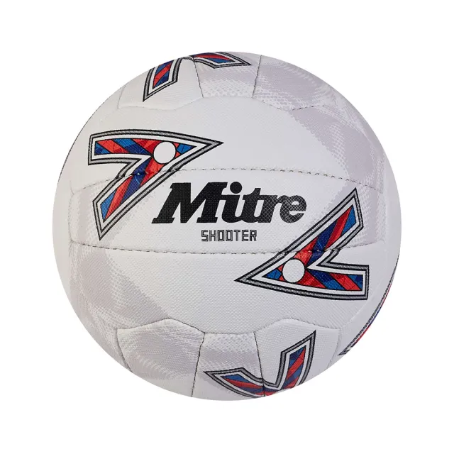 Mitre Shooter Netball - WHITE/RED/BLUE | 5-BB1251WP4 | FOOTY.COM