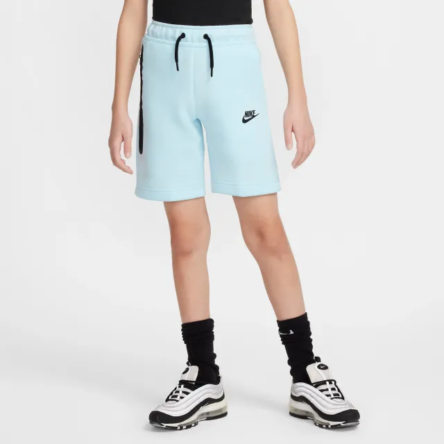 Nike Tech Fleece Older Kids' (Boys') Shorts - Blue - Sustainable Blends ...