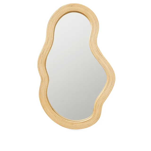 ferm LIVING Pond Rattan Mirror - Medium Natural | 1104270053 | FOOTY.COM