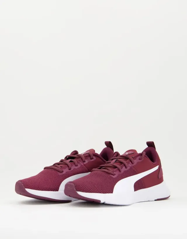 Puma Fly Runner Trainers In Burgundy And Black-Red | 192257_46 | FOOTY.COM