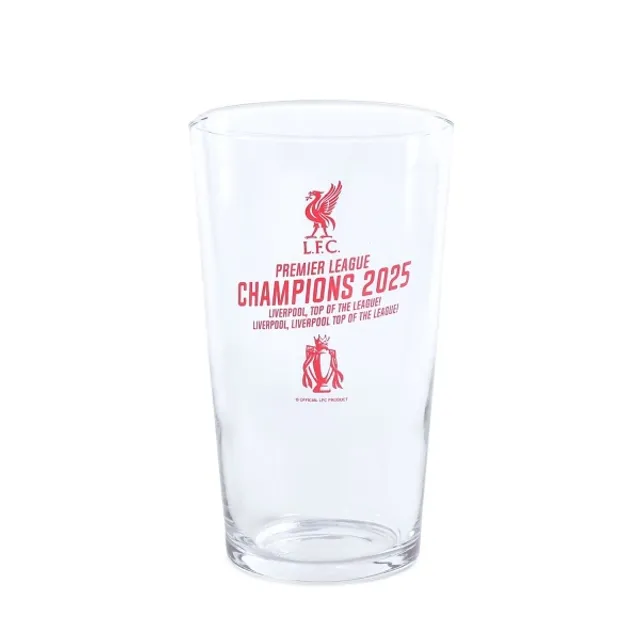 LFC EPL Champions 24/25 Pint Glass | 14510-OS | FOOTY.COM